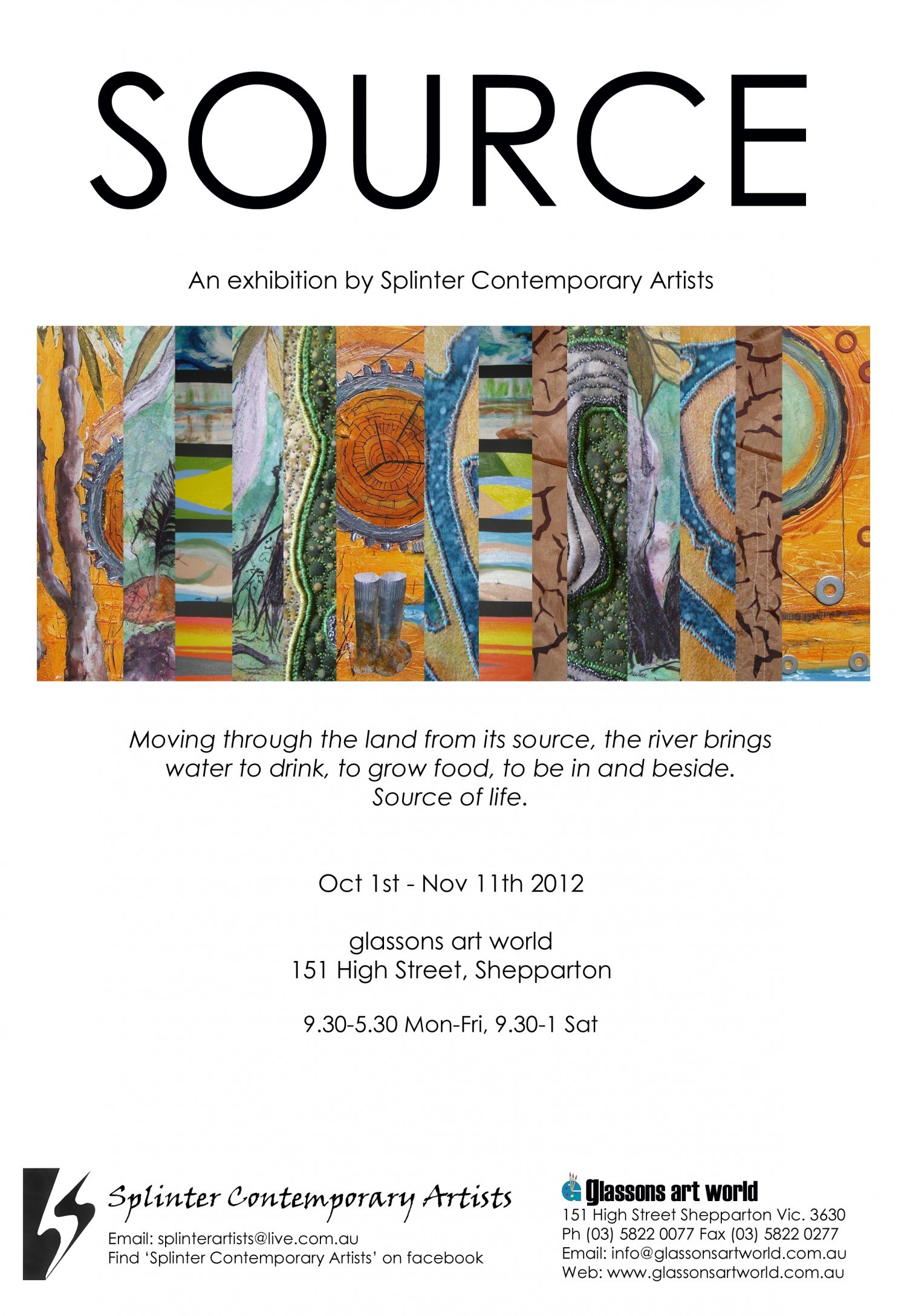 SOURCE - An exhibition by Splinter Contemporary Artists | RiverConnect